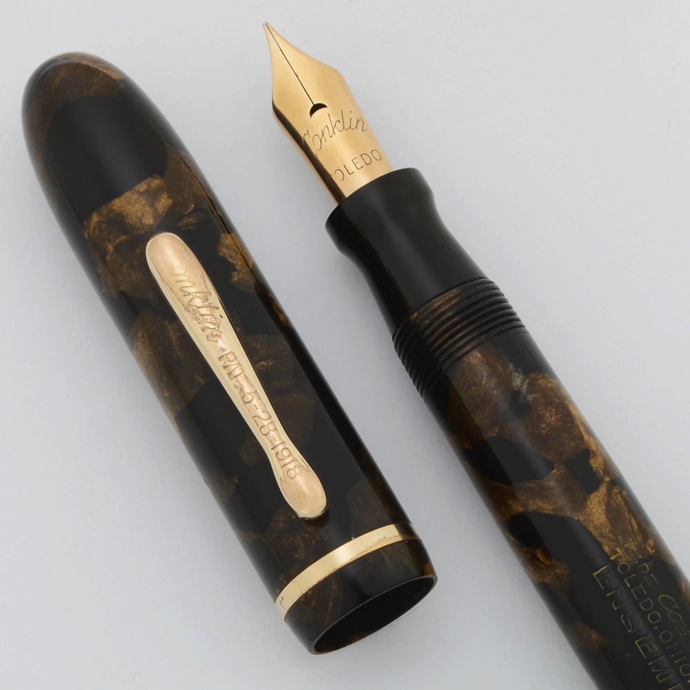Conklin Ensemble Combo Fountain Pen - Endura Style, Black & Bronze ...