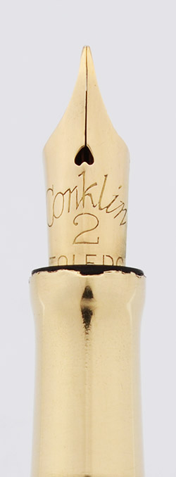 Conklin Small Ringtop #2 Fountain Pen - Gold Filled Checkerboard ...