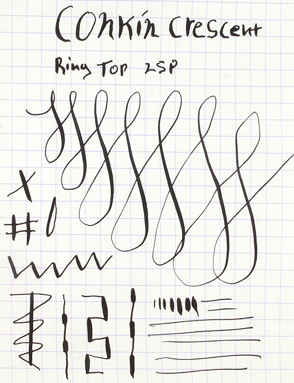 Conklin Crescent 25P Ring-Top Fountain Pen - BCHR, Fine Flexible 14k ...