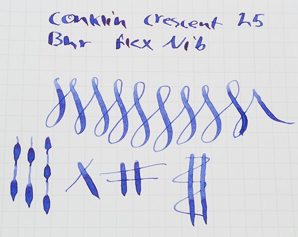 Conklin Crescent 25P Fountain Pen - BCHR, Full Flex Fine #2 14k Nib ...