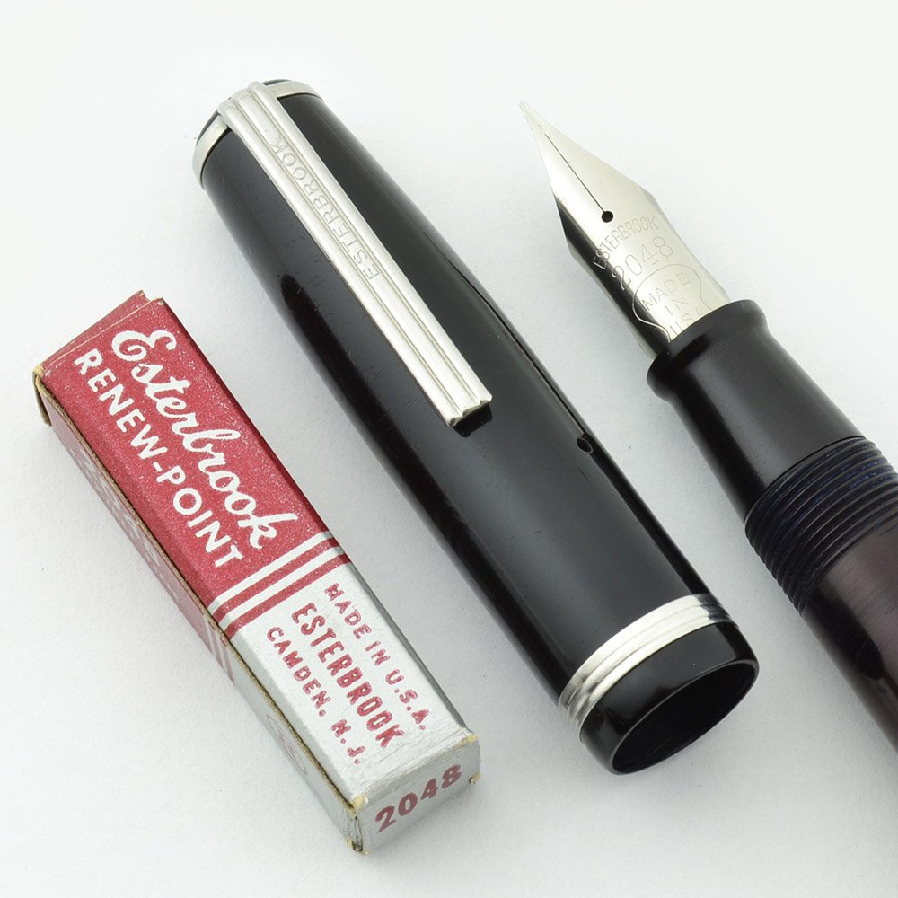 Esterbrook J Fountain Pen - Black, 2048 Flexible Fine Nib (Excellent ...