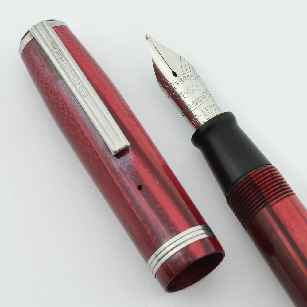 Esterbrook J Fountain Pen - Red, 7668 Firm Medium Nib (Very Nice ...