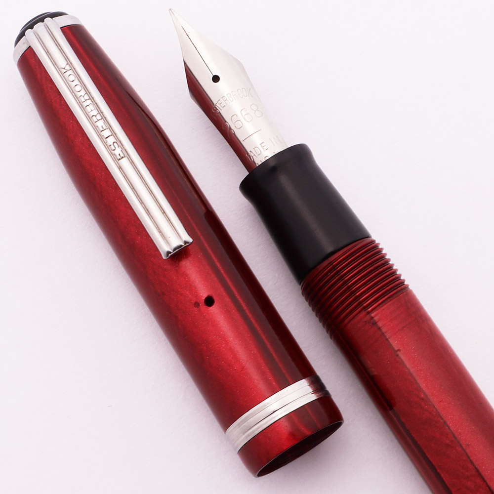 Esterbrook SJ Fountain Pen (1950s) - Red, Lever Fill, 2668 Firm Med ...