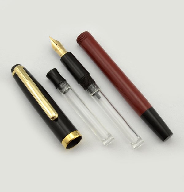 PSP Felton Ebonite Fountain Pen - "Ink Tank" Filler, 14k Eversharp Nibs ...