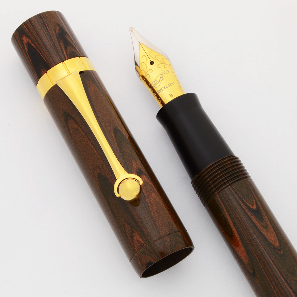 Bexley Owner's Club Fountain Pen 2016 - Orange Woodgrain Ebonite, Broad ...