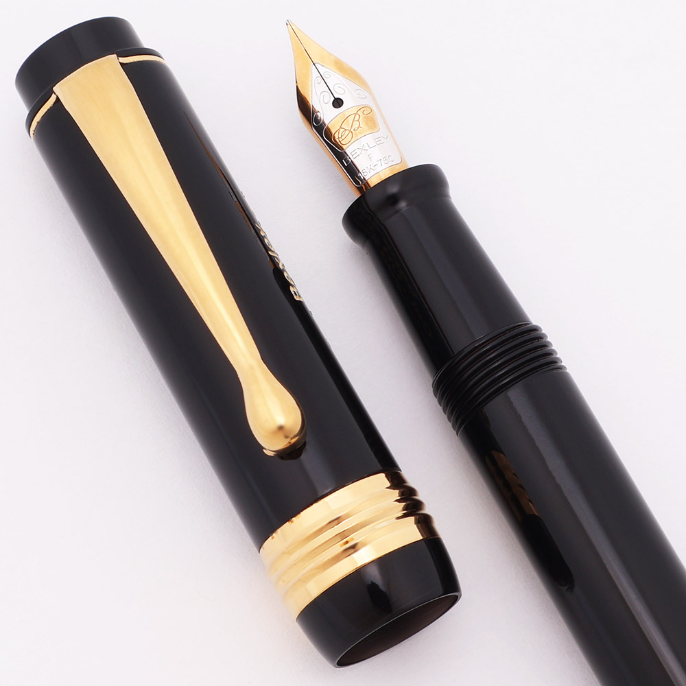 Bexley Sleeve Filler Fountain Pen (2001) - Black, Sleeve Filler, 18k ...