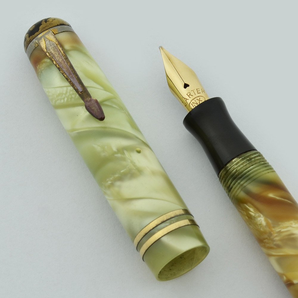 Carters INX Fountain Pen - Small Size, Pearl, Fine Semi-Flex Nib (Very ...