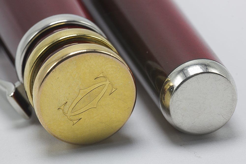 Cartier Trinity Fountain Pen - Full Size, Red Lacquer, 18k Extra Fine ...