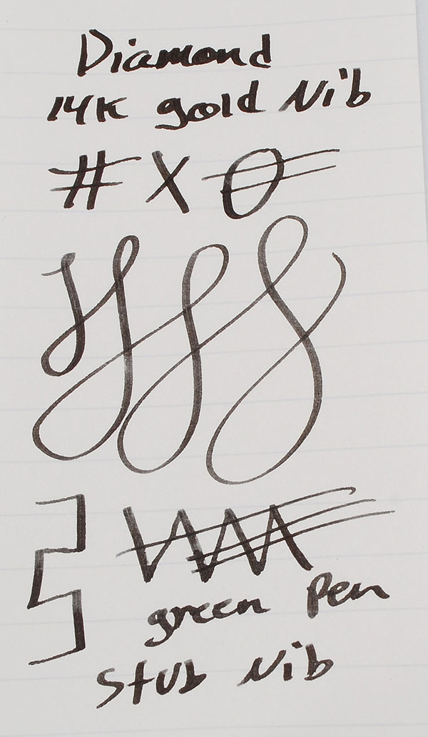 Diamond Medal Diplomat Fountain Pen (1920s-30s) - Marbled Green, 14k ...