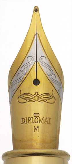 Diplomat Classic Fountain Pen (pre-1992) - Brown Marble, GP Trim, C/C ...