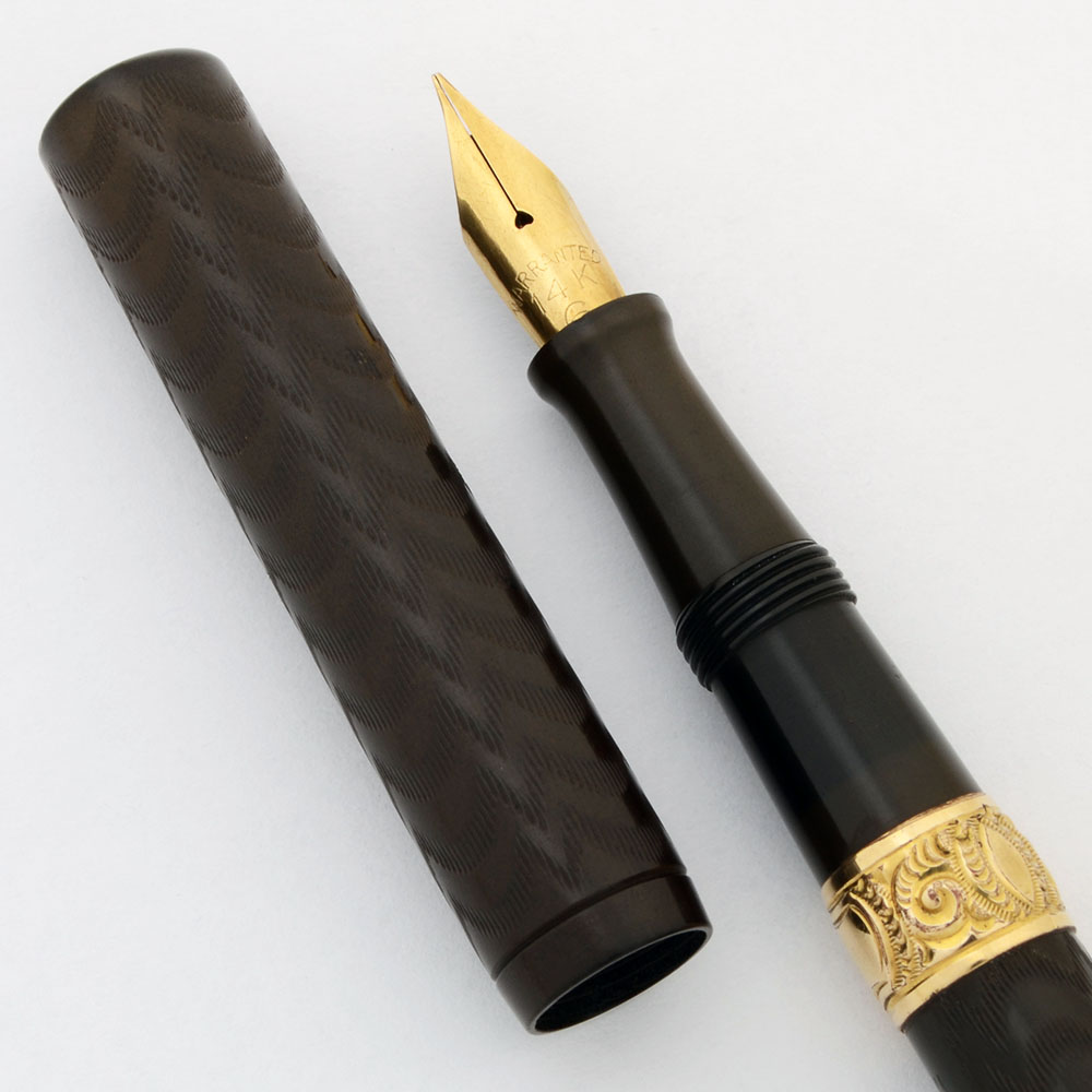 Eagle "Prince" Eyedropper Fountain Pen - BCHR w Gold Bands, Warranted ...