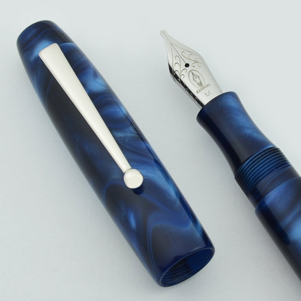 Edison Collier Fountain Pen - "Blue Steel", 1.1mm Steel Nib (Near Mint ...