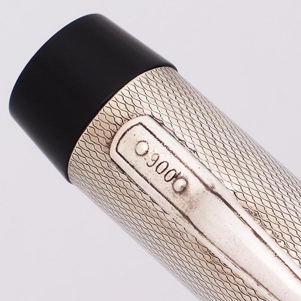 European Piston Filler Fountain Pen (circa 1930s) - 900 Silver Overlay ...