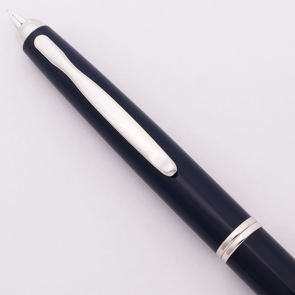 Pilot Fermo Fountain Pen (2007) - Dark Blue Lacquer, Rhodium Plated ...
