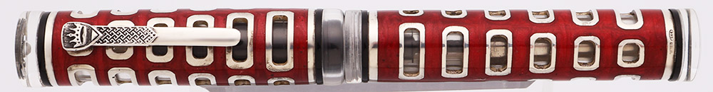 Krone Jet Oversize Fountain Pen - Monte Carlo Red w Sterling Trim ...