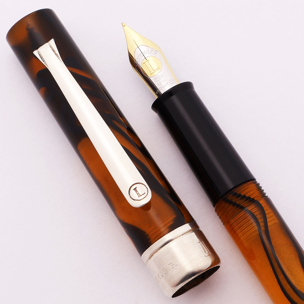Levenger (Stipula) Firenze Fountain Pen (2000s) - Amber w Black ...