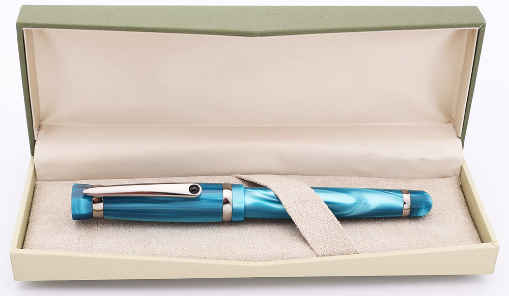 Levenger (Stipula) Verona Fountain Pen (2000s) - Pearlescent Blue w ...