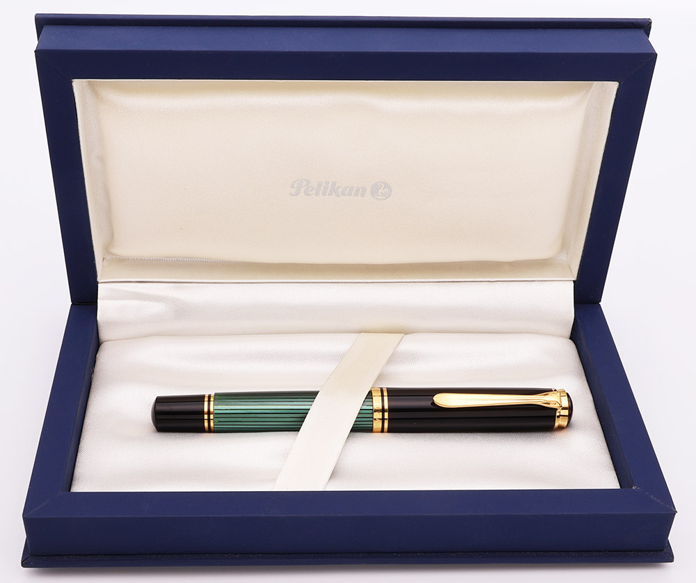 Pelikan M1000 Fountain Pen - Oversize, Black and Green, 18K Extra-Fine ...
