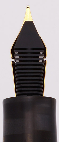 Maiora Alpha Fountain Pen - Orogrigio Grey Stacked Resin, GP Trim ...