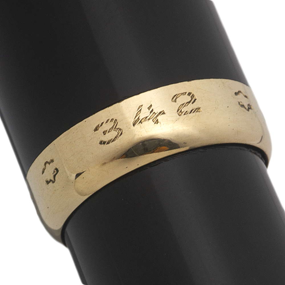 Montblanc 342 Fountain Pen (1950s) - Black w GT, Piston Filler, Oblique ...