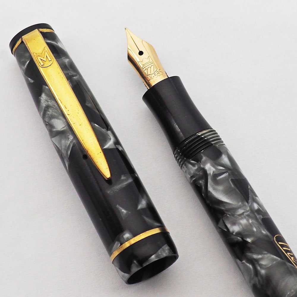 Merlin 33 Fountain Pen (Denmark/Netherlands 1950s) - Grey Marble ...