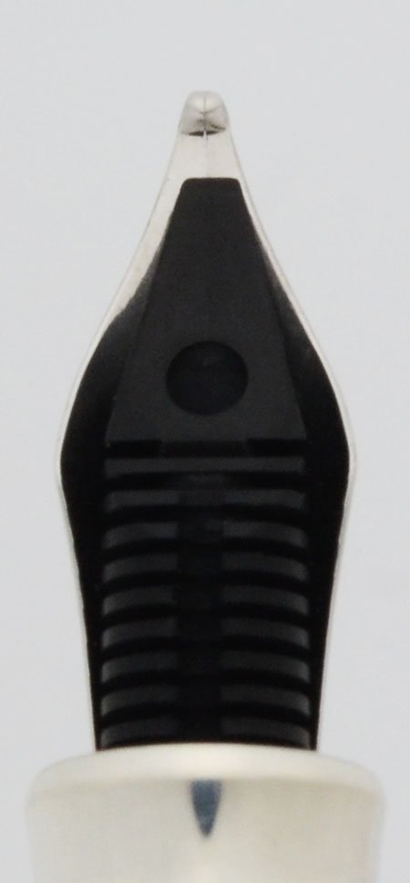 Montegrappa 300 Series Fountain Pen - Black, Sterling Silver Trim, 18k ...