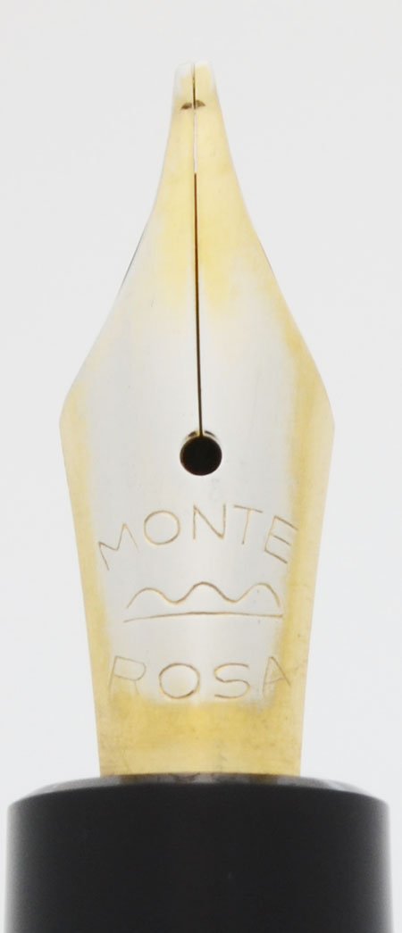 Montblanc Monte Rosa 042 Fountain Pen (1940s) - Basic Black, GP Oblique ...