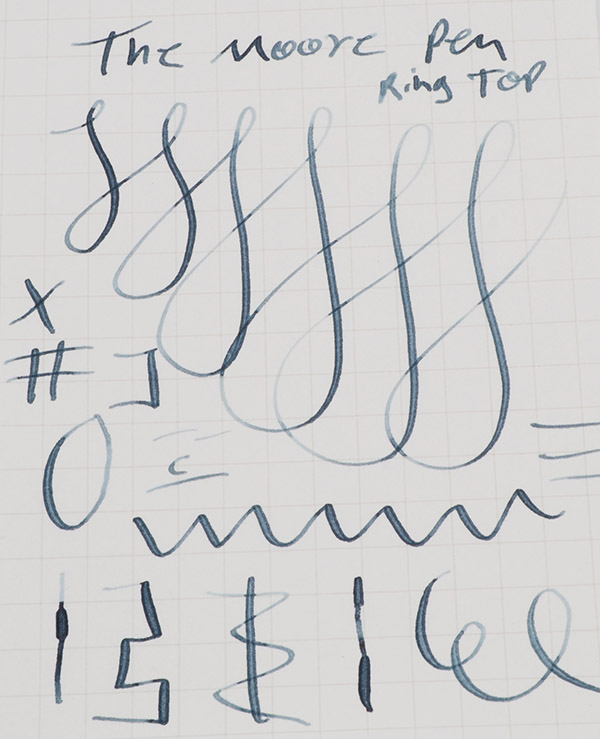 Moore Ring Top Fountain Pen - BHR w/GT, Lever Filler, Moore Maniflex ...