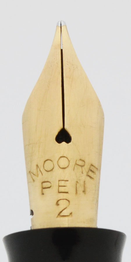 Moore Fountain Pen (1940s) - Bronze Marble, Flexible Fine Moore Pen #2 ...