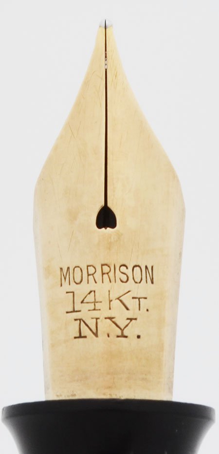 Morrison Black Beauty Fountain Pen - Black Chased Celluloid, 14k Fine ...