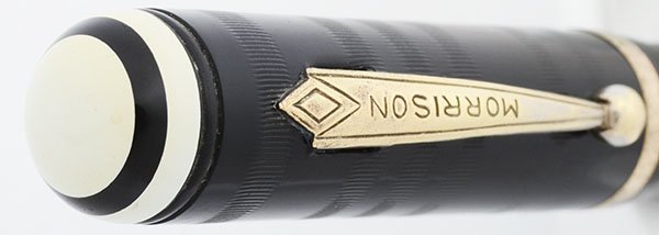 Morrison Black Beauty Fountain Pen - Black Chased Celluloid, 14k Fine ...