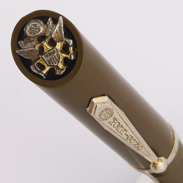 Morrison The Patriot Pen - Olive Green, Army Crest, Syringe Filler, 14k ...