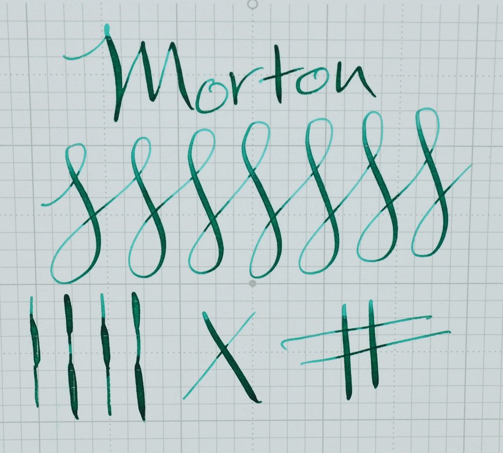 Morton Fountain Pen - Oversize, Black, Flexible 14k Fine #8 Nib ...