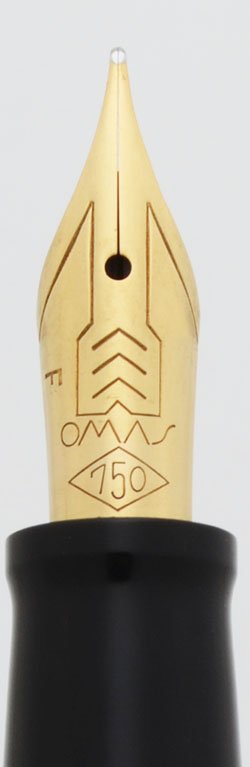 Omas Dama Fountain Pen (1990s) - Black w Gold Trim, 18k Fine (Excellent ...