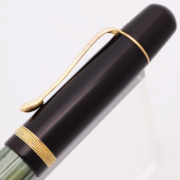 Pelikan 100N Fountain Pen (1949-54) - Green, Fluted Cap Band, 14k Fine ...