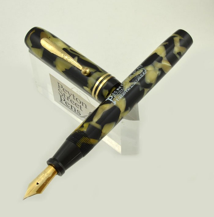 Pencraft Fountain Pen - Oversized Black and Pearl, 14K Forever Nib ...