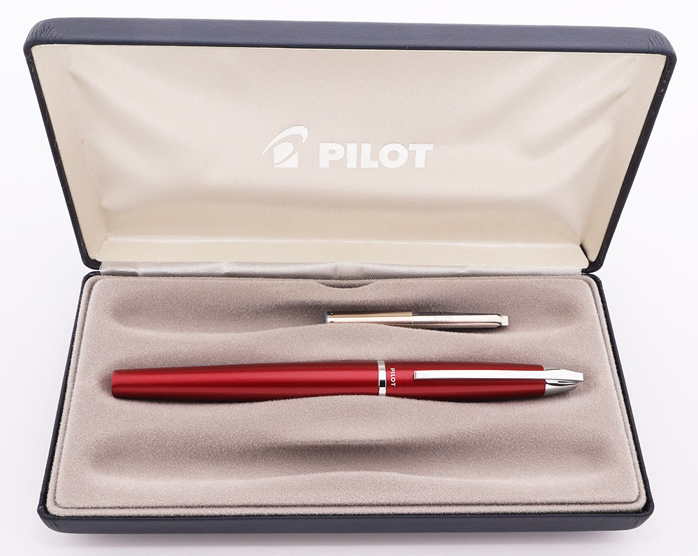 Pilot Knight Fountain Pen - Matte Burgundy w Chrome Trim, C/C, Fine ...