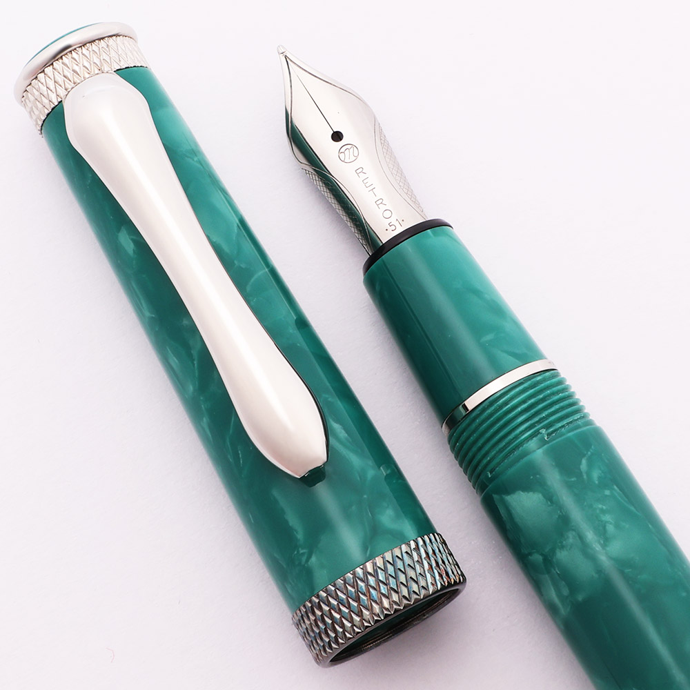 Retro 51 Scriptmaster Fountain Pen (2000s) - Jade w Chrome Trim, C/C ...