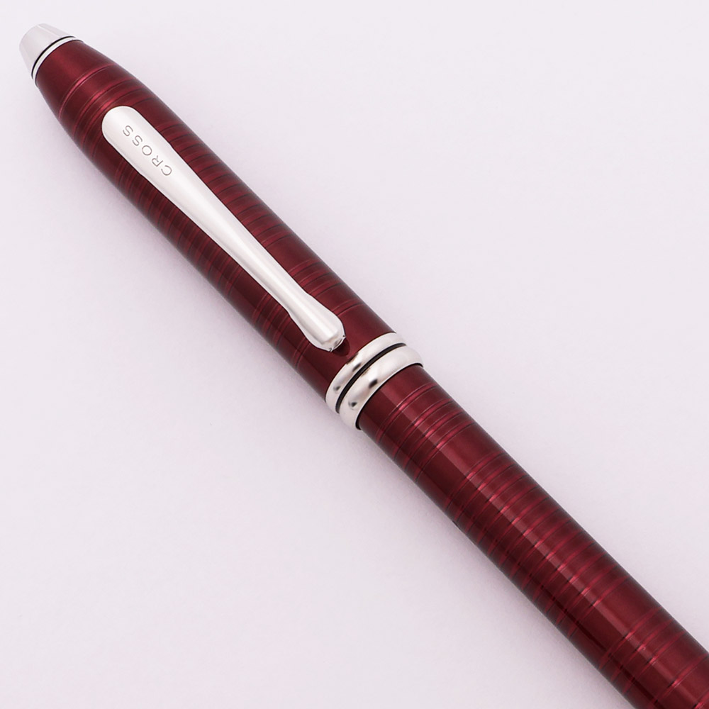 Cross Townsend Ballpoint Pen (Circa 2013) - Garnet Lacquer, Silver Trim ...