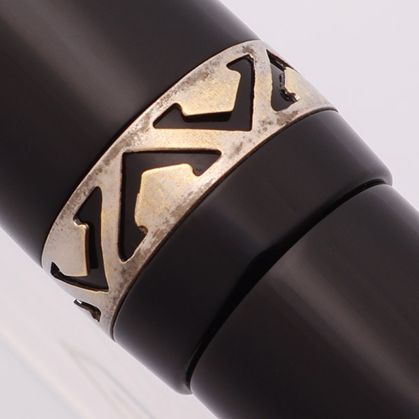 Visconti Midnight Voyager Fountain Pen (1998) - Black Acryloid, Silver ...
