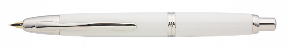 Pilot Vanishing Point Fountain Pen (2010) - White Lacquer with Rhodium ...