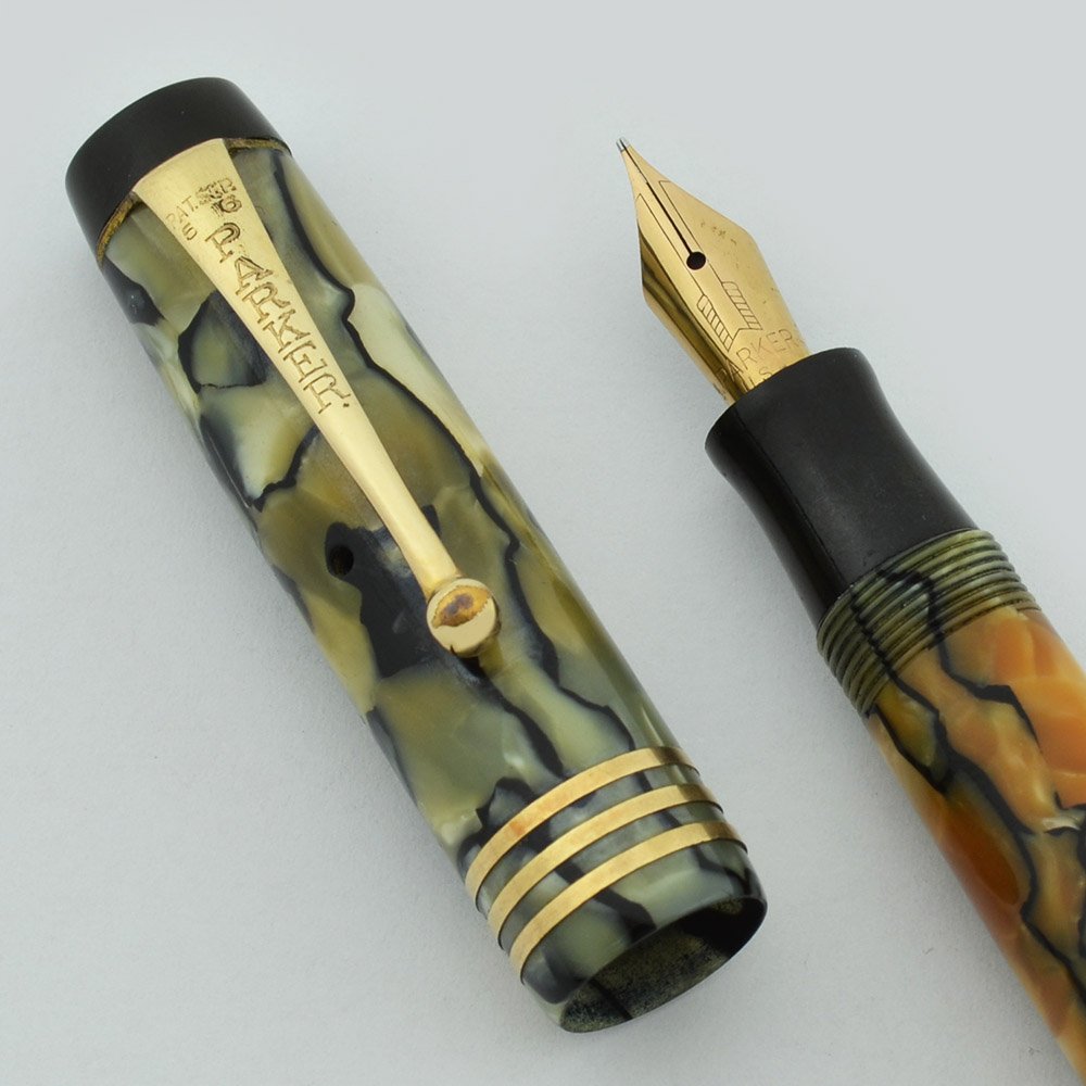 Parker Duofold Jr. Streamline Set - Button Fill, Moderne Black & Pearl ...