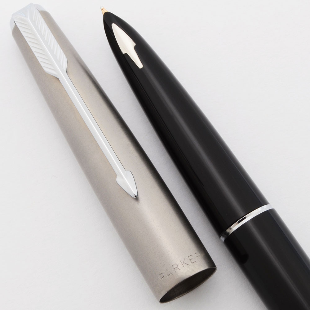 Parker 61 Fountain Pen Mark II (post-1962) - Black w Lustraloy Cap ...
