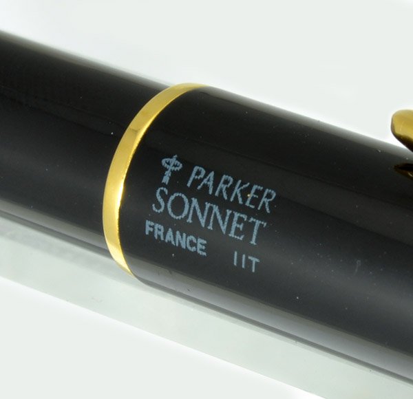 Parker Sonnet Ballpoint Pen - Black lacquer, Gold Trim (Excellent, Works Well) - Peyton Street Pens
