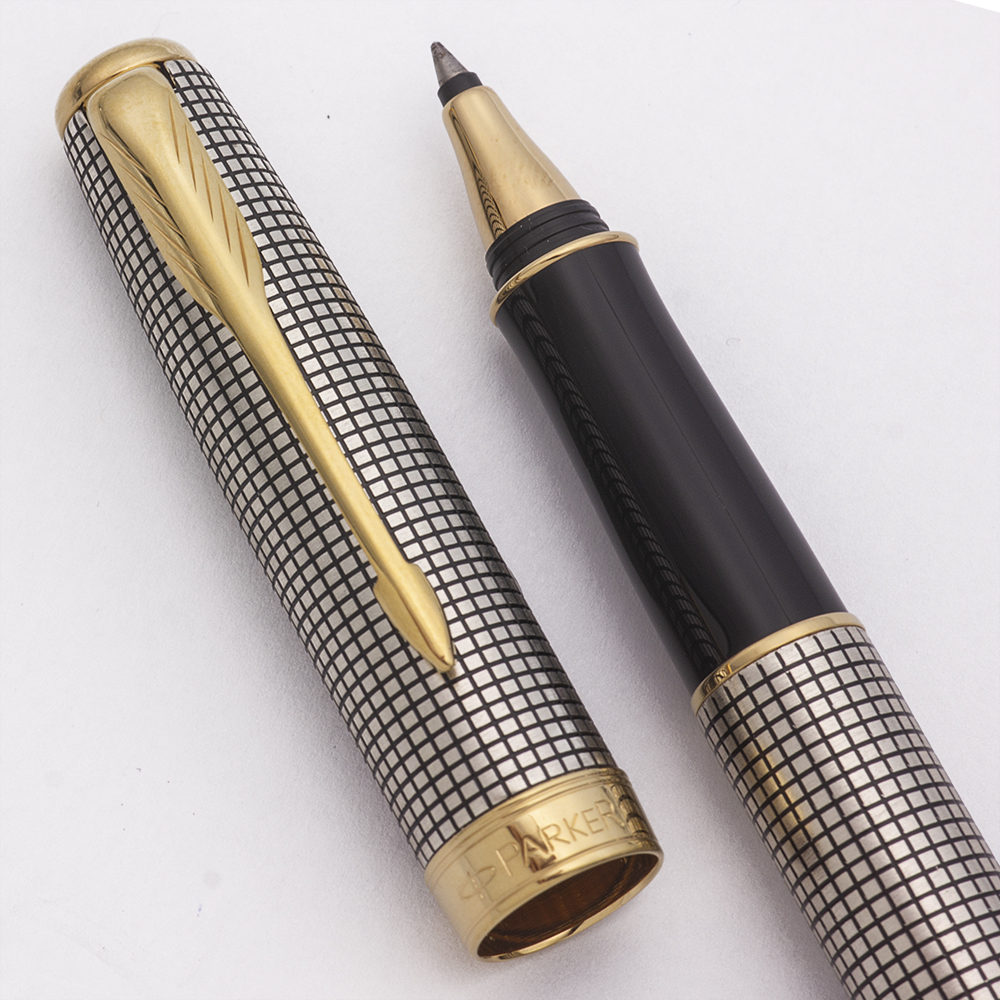 Parker Sonnet Rollerball Pen (2001) - Sterling Silver Cisele w/GT (Excellent + in Box, Works ...