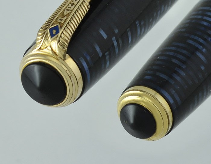 Parker Vacumatic Fountain Pen (1940) - Debutante, Speedline, Azure Blue ...