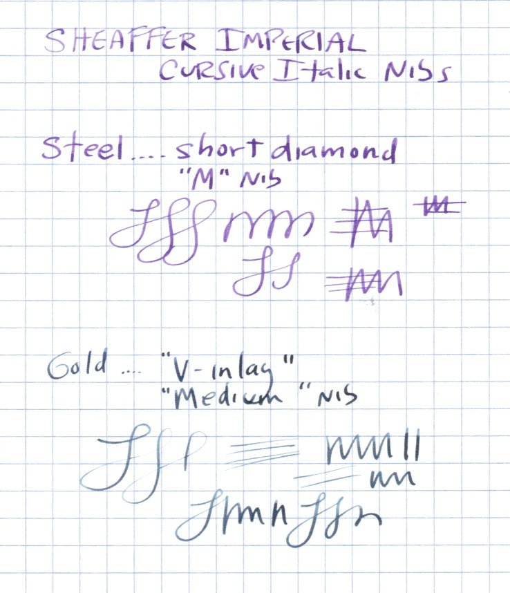 Ranga Ebonite 4cs - Sheaffer Imperial 14k Cursive Italic Fine, Smooth ...