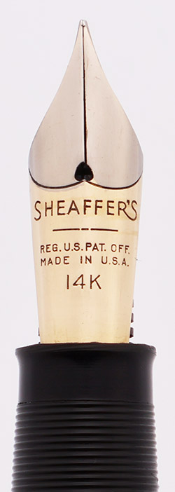 Sheaffer Saratoga Snorkel Fountain Pen (1952-59) - Grey w/GT, Fine 14k ...