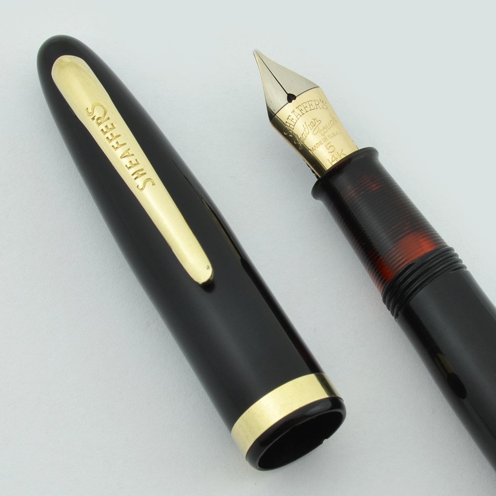 Sheaffer Admiral Touchdown - Black, 14k Medium Feather Touch Nib ...