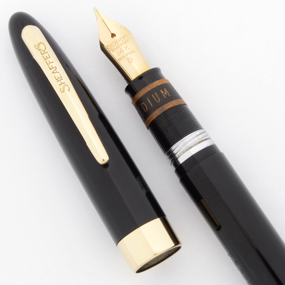 Sheaffer Admiral Snorkel (1950s) - Black w/GT, Medium 14k #5 Nib ...